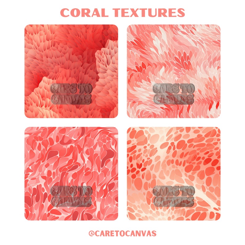 Seamless Digital Paper Surface Pattern Design Coral Textured Graphics ...