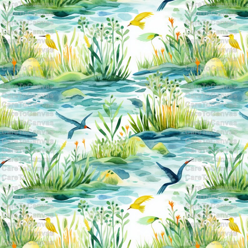 Digital Seamless Surface Patterns | Pastel Nature & Wildlife | PERSONAL ...
