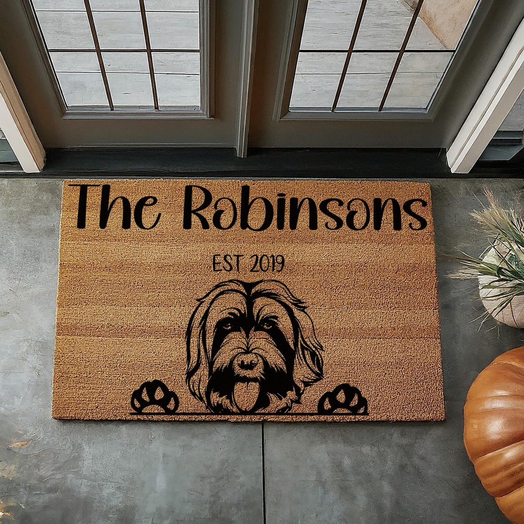 Custom Doormat - Labradoodle Doodle Dog Doormat - Custom Doormat - Dog ...