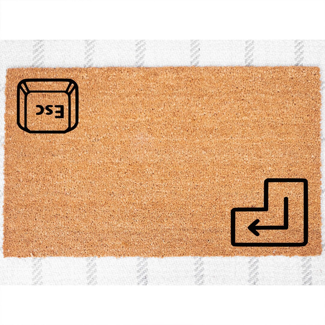 Doormat Enter Escape - Nerdy Decor - Geek Decor - Welcome Mat Front ...