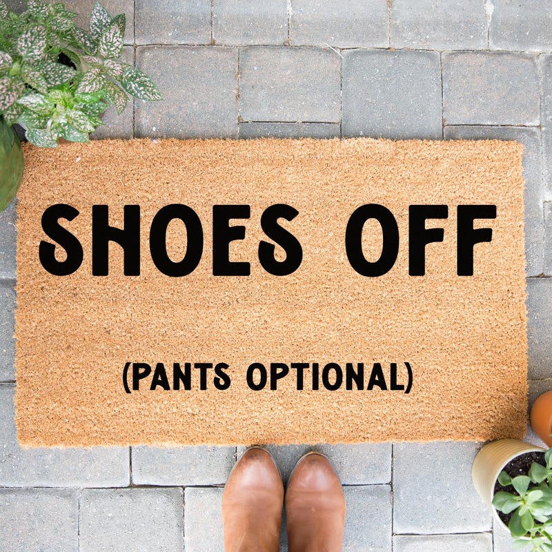 Shoes off Doormat - Etsy