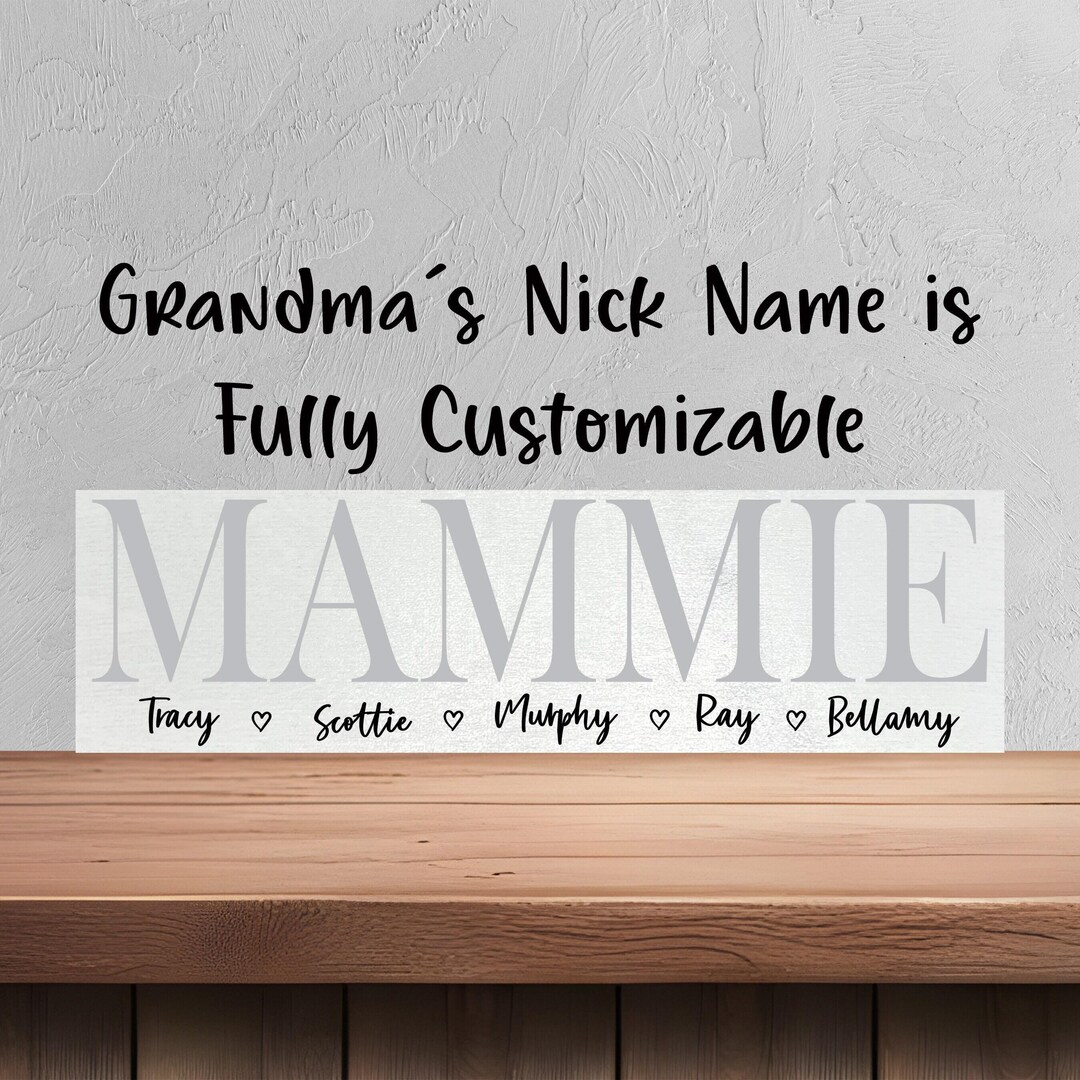 Mammie Wall Sign, Grandma and Nana Names (personalized Gift 7414) - Etsy