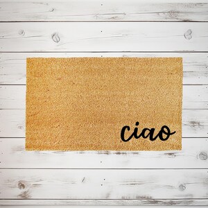 Doormat Ciao Italian Doormat - Front Porch Birthday Gift Home Gift ...