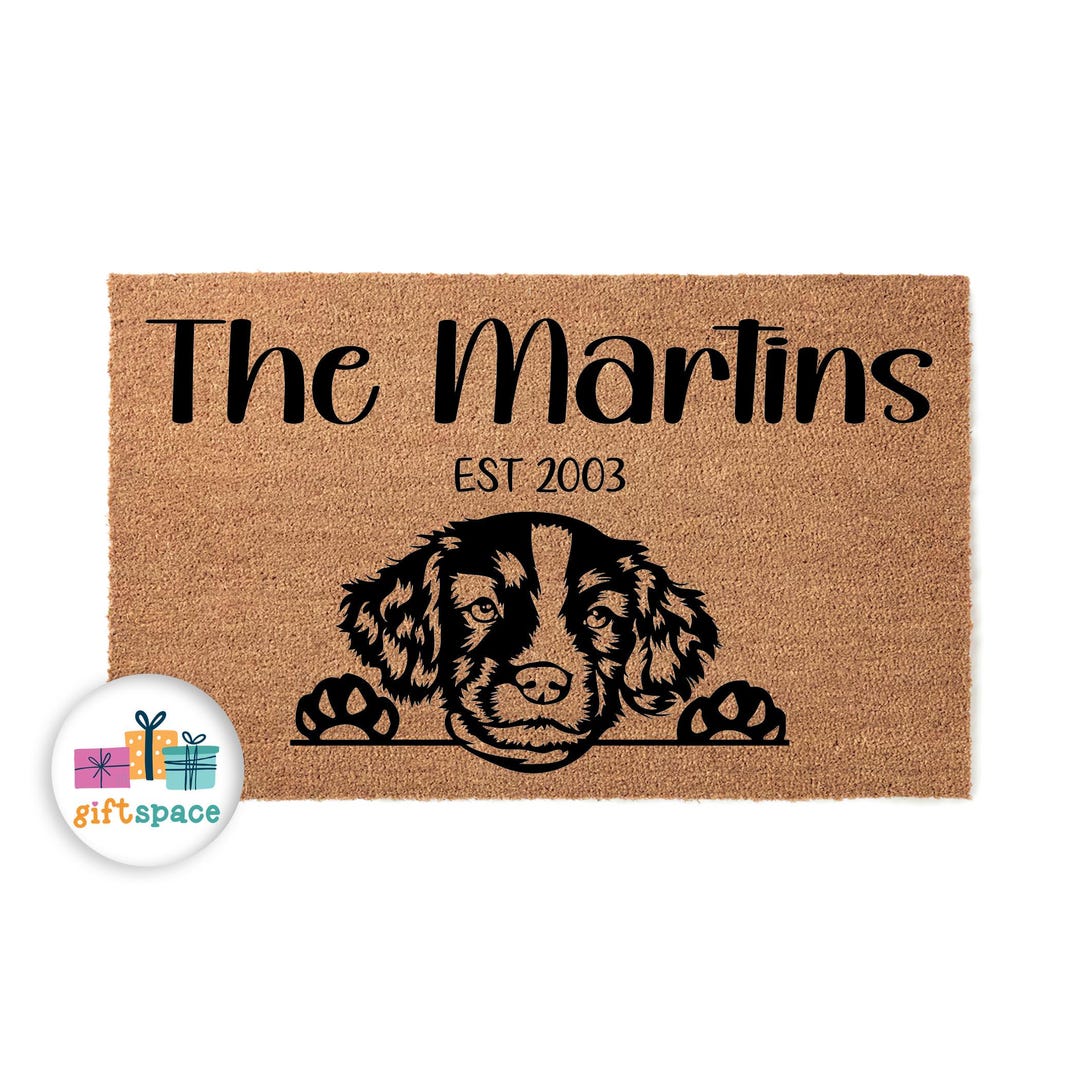 Custom Doormat: English Springer Spaniel Dog Gifts (personalized 7492 ...