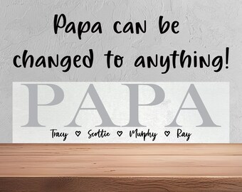 Papa Fathers Day Gift Papa Sign Gift for Papa Rustic Sign for Papa Gift ...