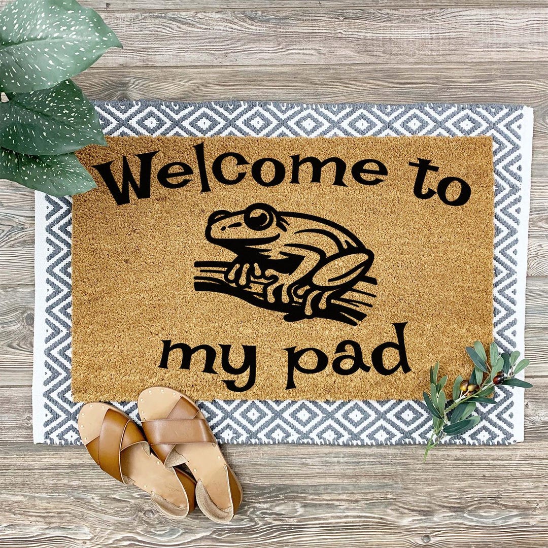 Funny Doormat - Welcome to My Pad - Frog Doormat - Tree Frog - Toad ...