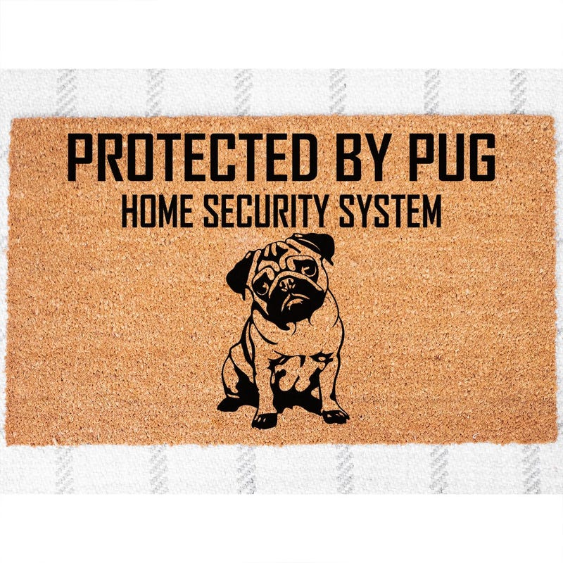 Pug Welcome Mat - Etsy
