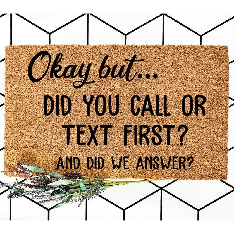 Did You Call Doormat - Etsy