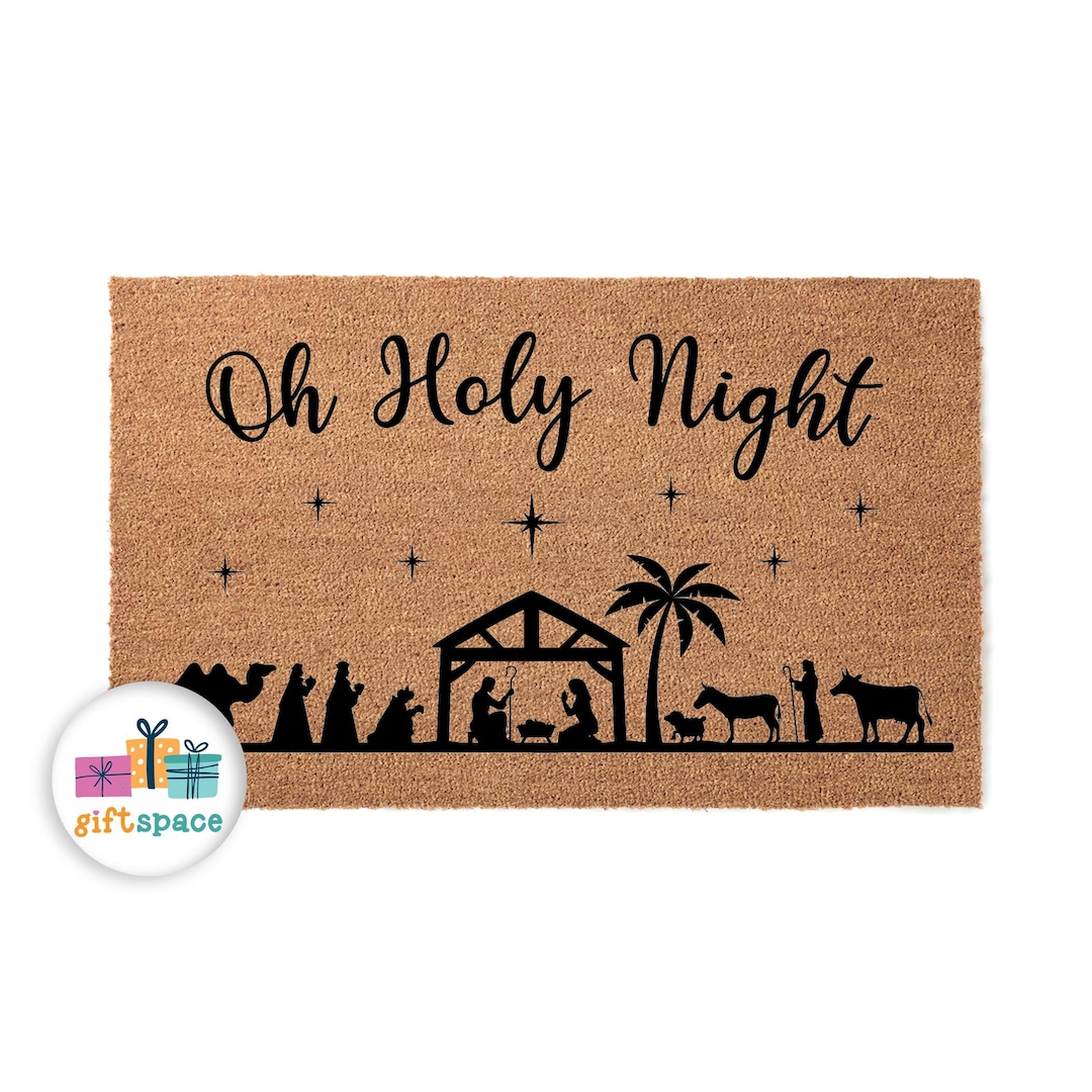 Doormat Oh Holy Night Christmas Christian - Door Mat - Christmas Gift ...