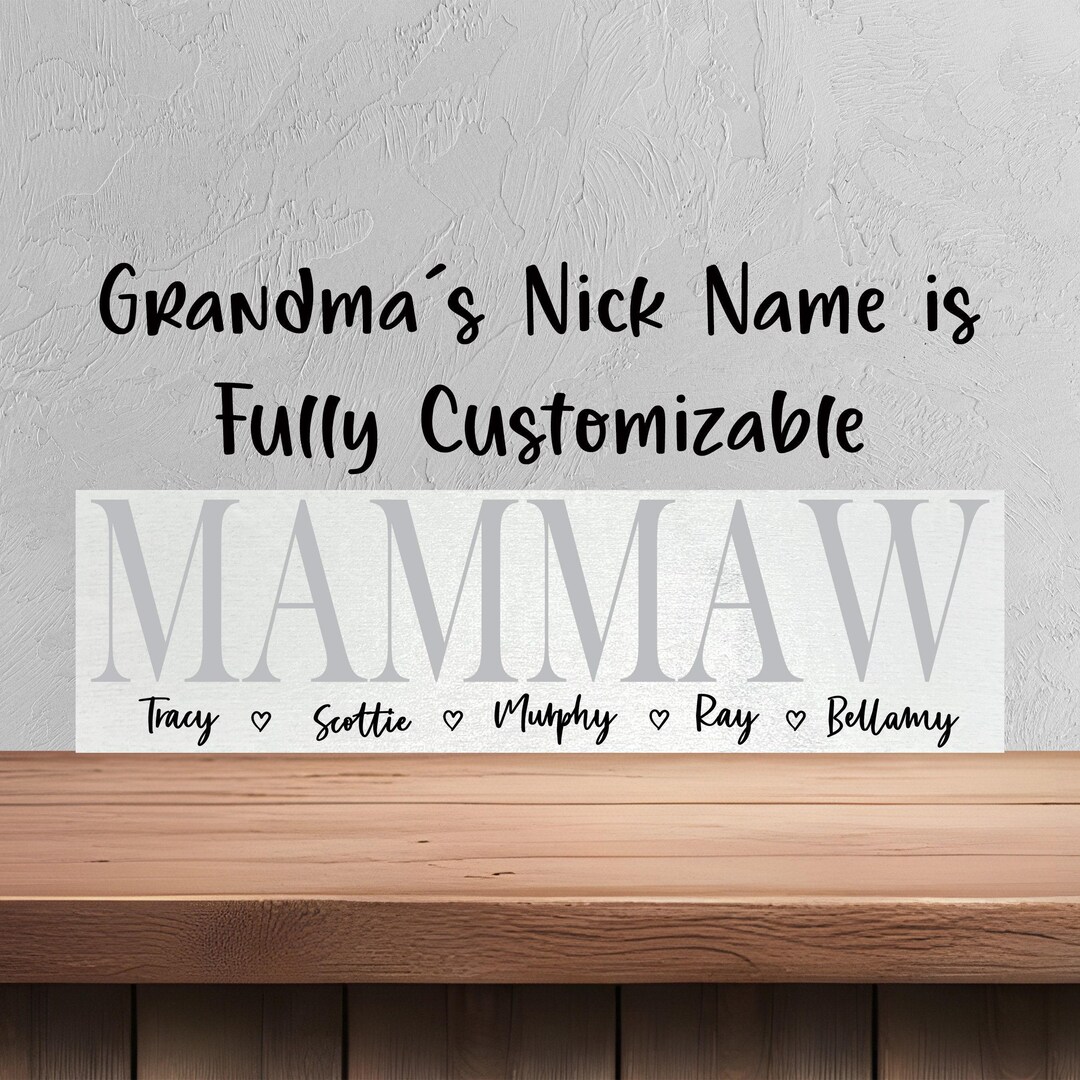 Personalized Grandma Sign - Farmhouse Style, Custom Name Gift 7414 - Etsy