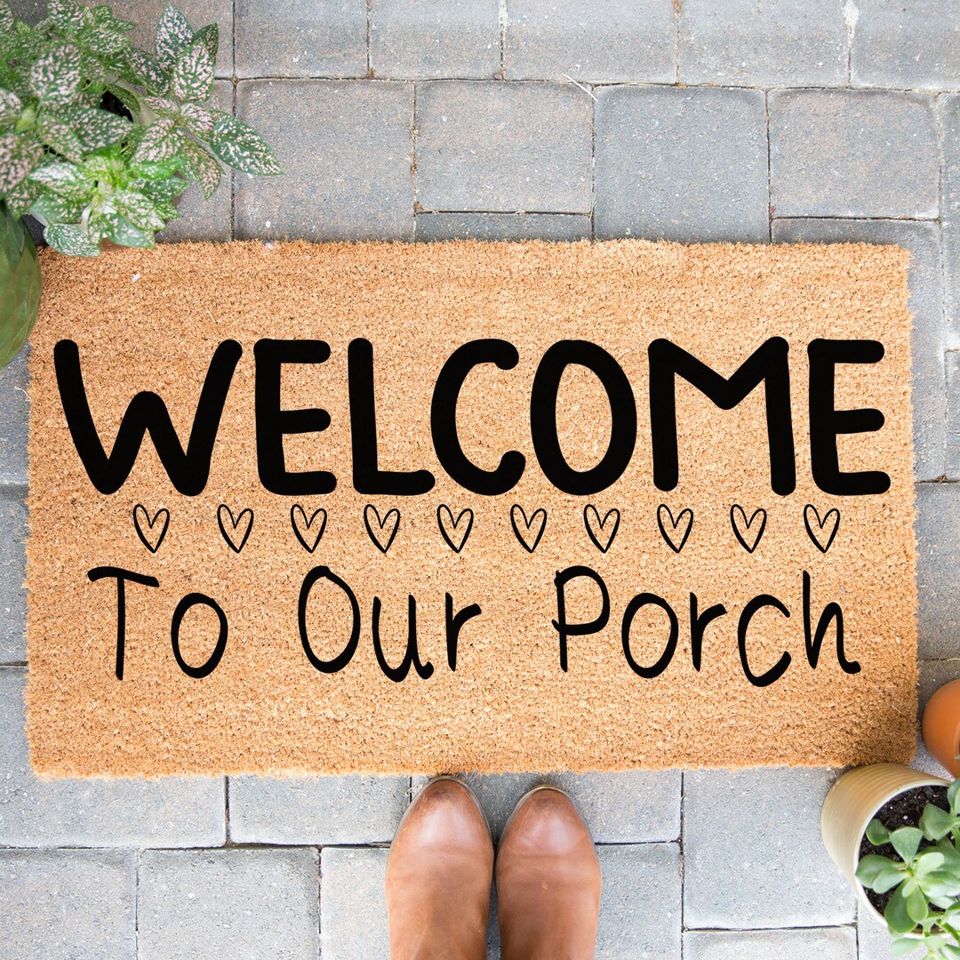 Doormat Welcome to Our Porch Welcome Mat Gifts for Her Minimalist ...