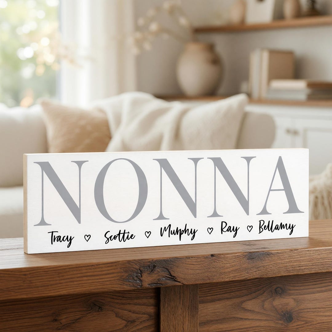 Custom Mother's Day Gift for Grandma Nana: Sign With up to 12 ...