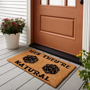 Doormat Yes They're Natural DND Welcome Mat Funny Doormat Closing Gift ...
