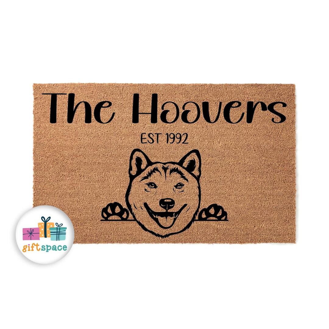 Dog Mom Doormat, Shiba Inu Design (personalized Welcome Mat 7505) - Etsy