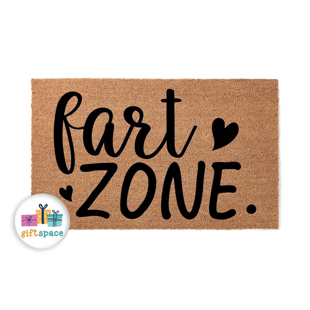 Fart Zone Heart Doormat: Funny Welcome Mat (new Home Gift) 6127 - Etsy