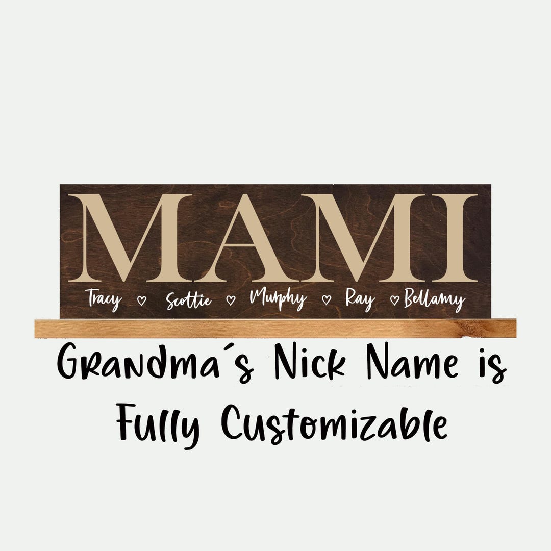 Personalized Mami Wood Sign - Custom Mother's Day Gift 7414 - Etsy