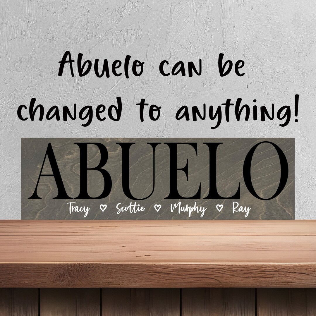 Custom Sign for Abuelo - Gifts for Abuelo - Personalized Gift for ...