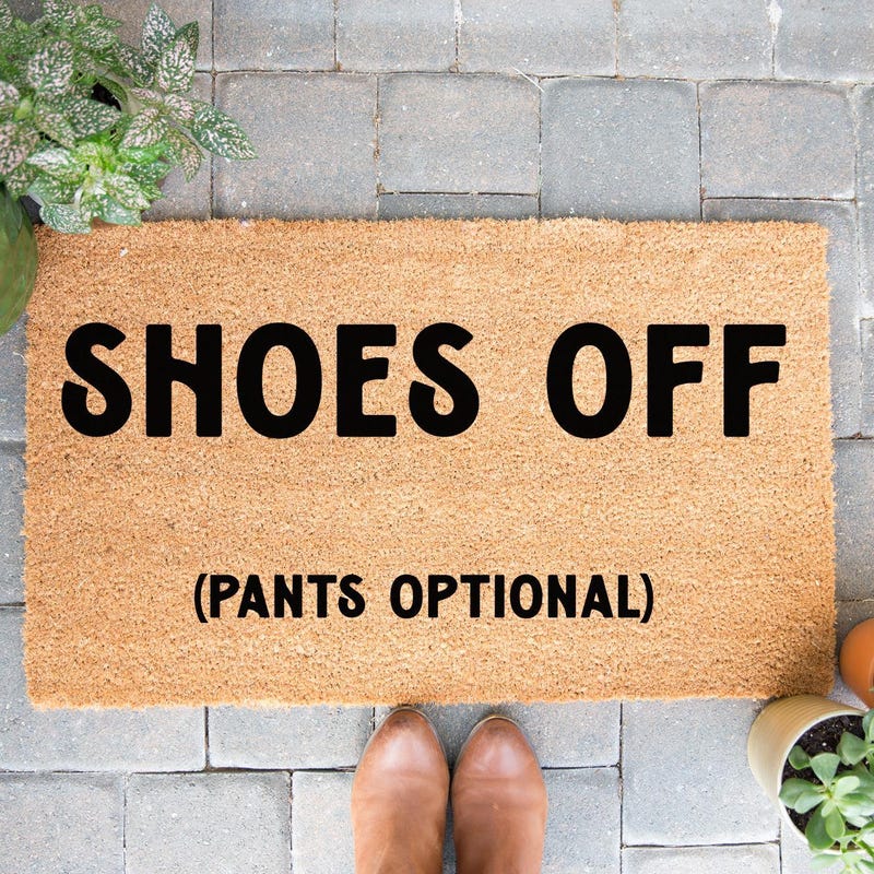 Shoes off Doormat - Etsy