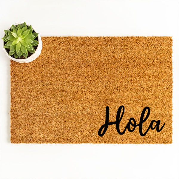 Hola Welcome Mat - Etsy