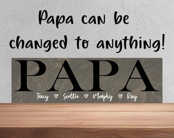 Papa Fathers Day Gift Papa Sign Gift for Papa Rustic Sign for Papa Gift ...