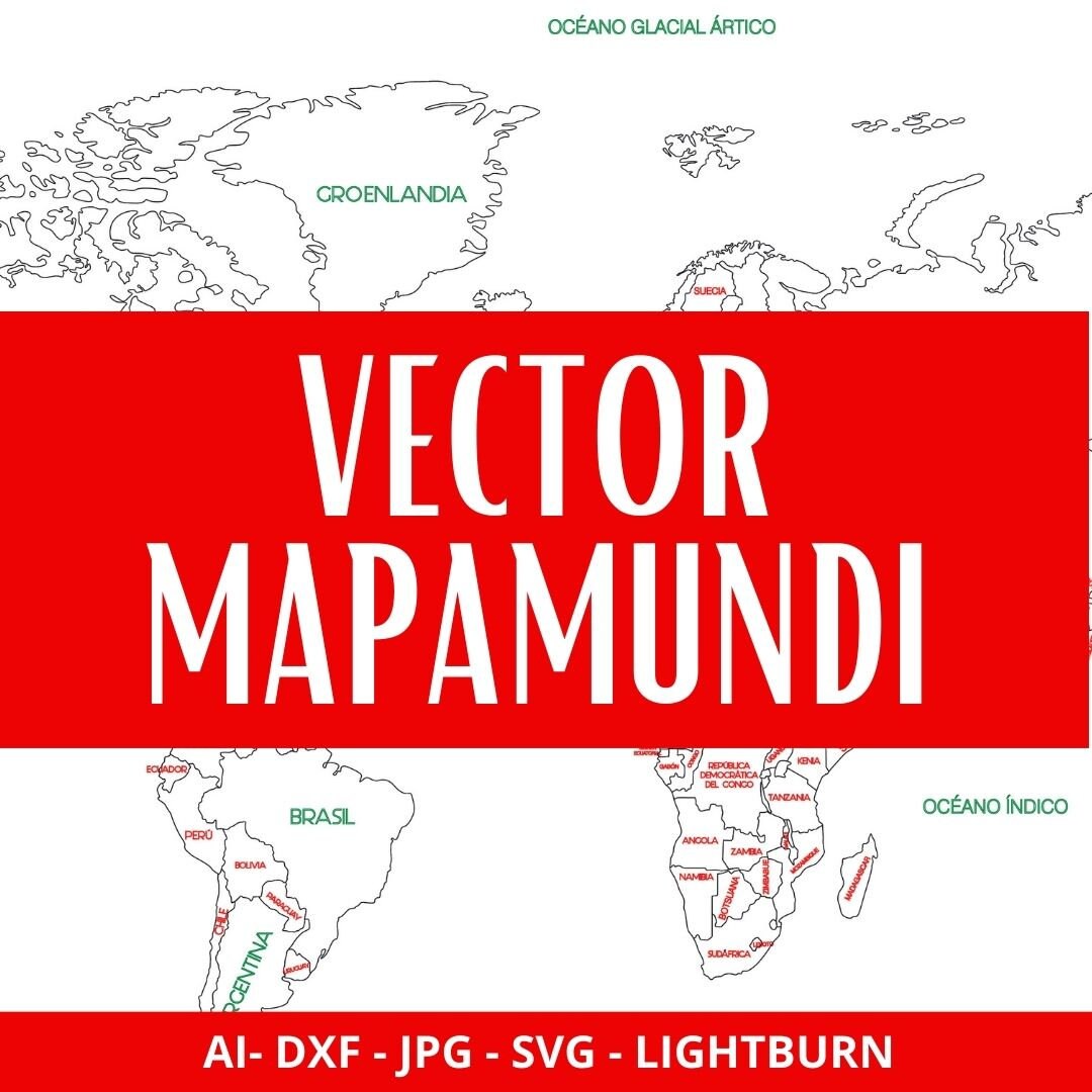 Vector Digital World Map Different Formats Fully Editable and Scalable ...