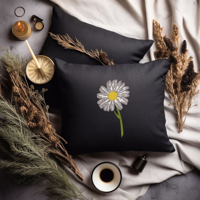 Daisy Machine Embroidery Design - Etsy