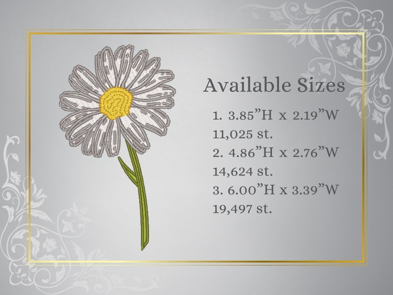 Daisy Machine Embroidery Design - Etsy