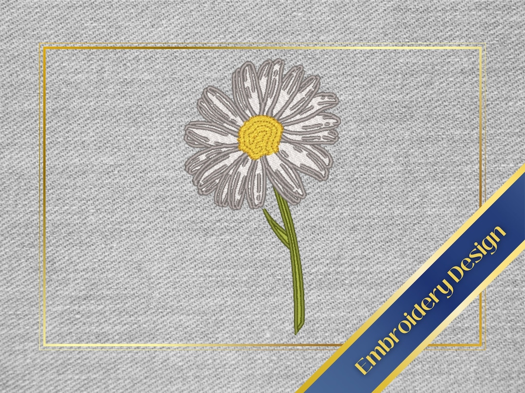 Daisy Machine Embroidery Design - Etsy