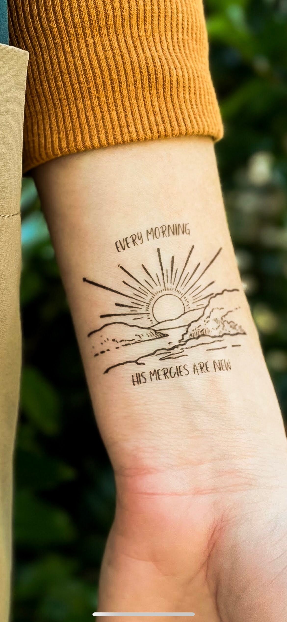 Christian Temporary Tattoo Devotional Sunrise Morning Mercies 2 Pack - Etsy