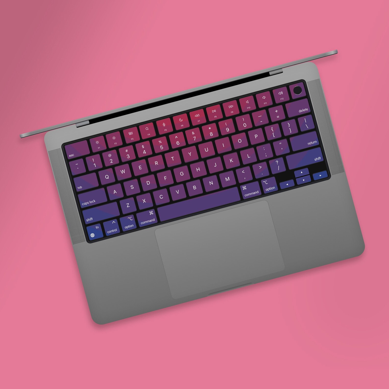 Purple Gradient Individual Keys Stickers for MacBook Chic Violet Fusion ...