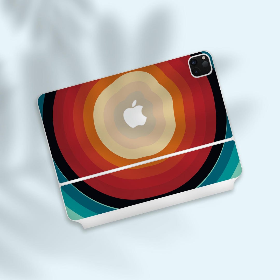 IPad Pro Magic Keyboard Retro Color Ripple Skin - Eye-catching Vortex ...