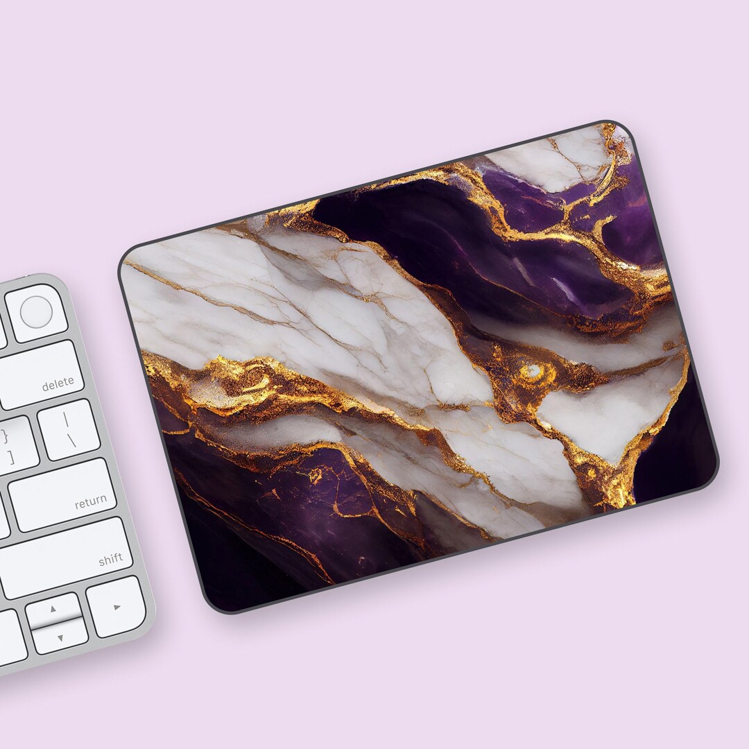 Purple Marble With Gold Veins Magic Trackpad Skin | Rich Marble Texture ...