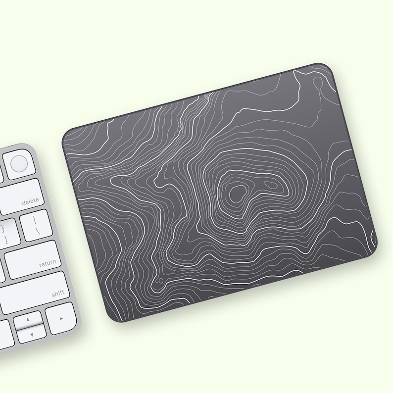 Topographic Map Magic Trackpad Protective Transparent Skin, Geological ...