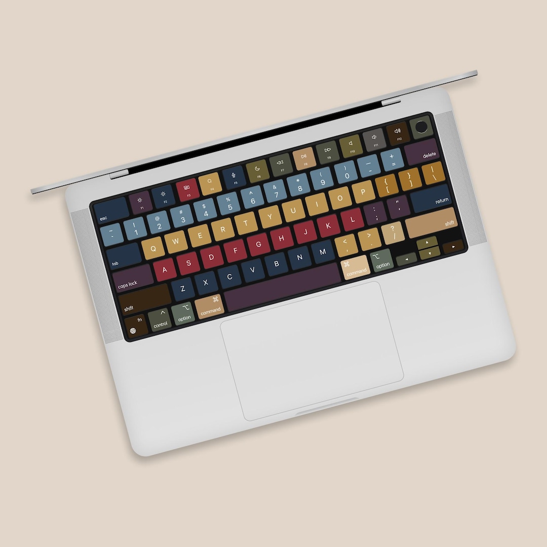 Retro Vibe MacBook Keyboard Skin | Fashionable Pattern MacBook Keyboard ...