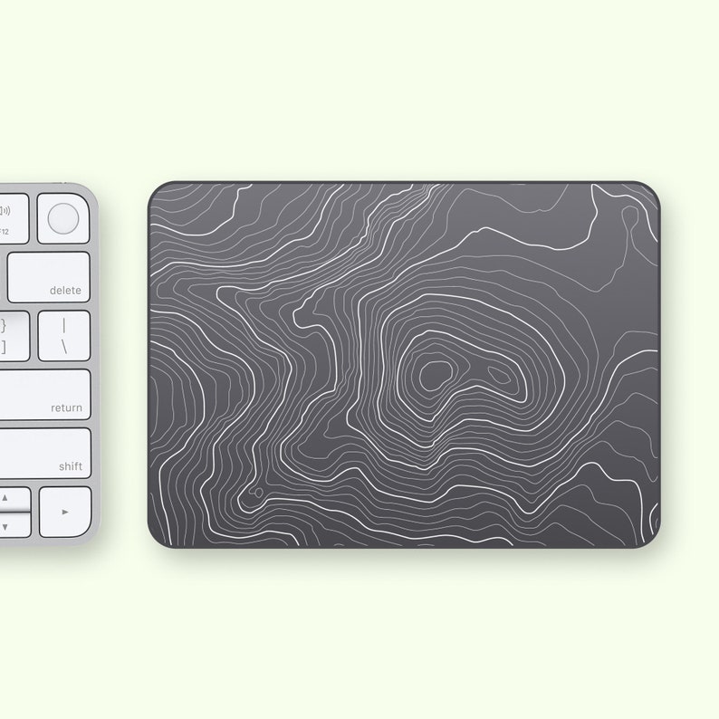 Topographic Map Magic Trackpad Protective Transparent Skin, Geological ...