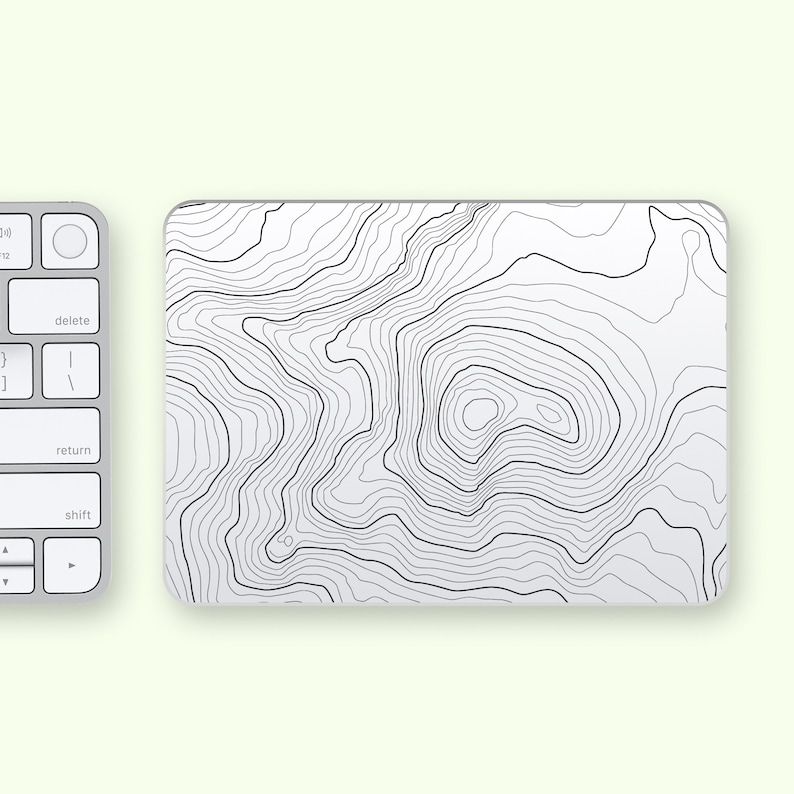 Topographic Map Magic Trackpad Protective Transparent Skin, Geological ...