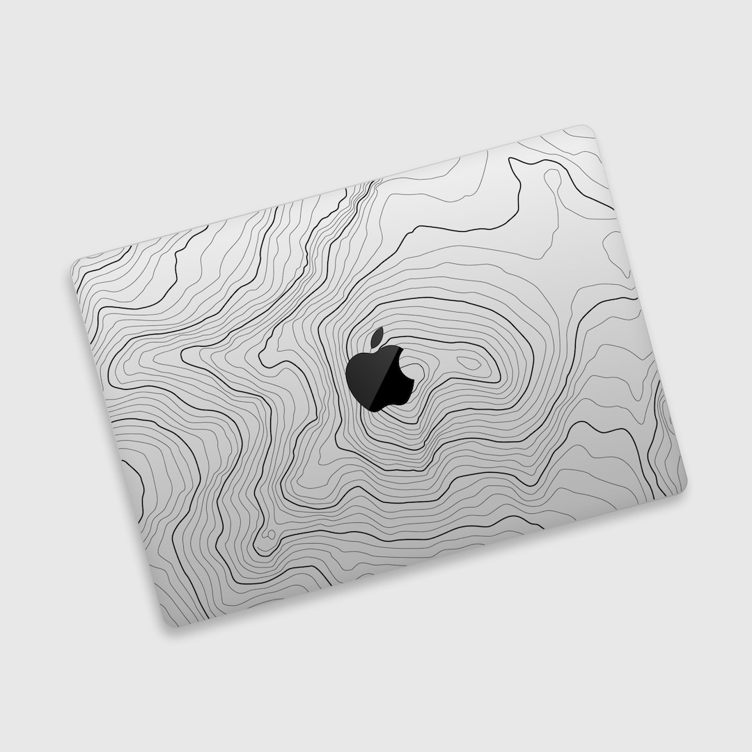 Topographic Lines MacBook Transparent Protective Skin | Minimalist ...