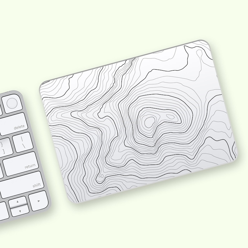 Topographic Map Magic Trackpad Protective Transparent Skin, Geological ...