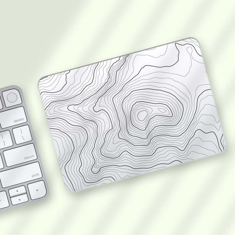 Topographic Map Magic Trackpad Protective Transparent Skin, Geological ...