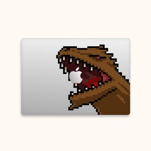 Pixelated Dinosaur MacBook Pro Transparent Skin | Retro Gaming Theme ...