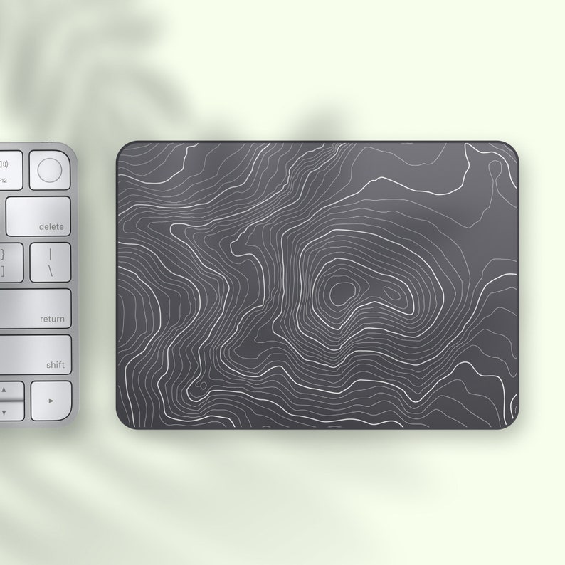 Topographic Map Magic Trackpad Protective Transparent Skin, Geological ...