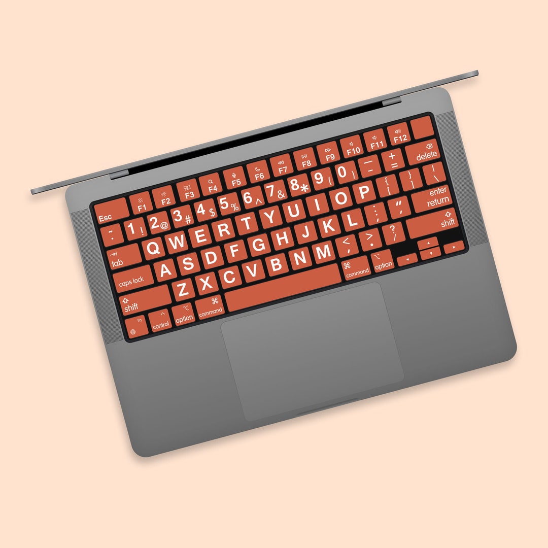 Terracotta Color MacBook Pro Keyboard Decal Sticker, Single Solid Color ...