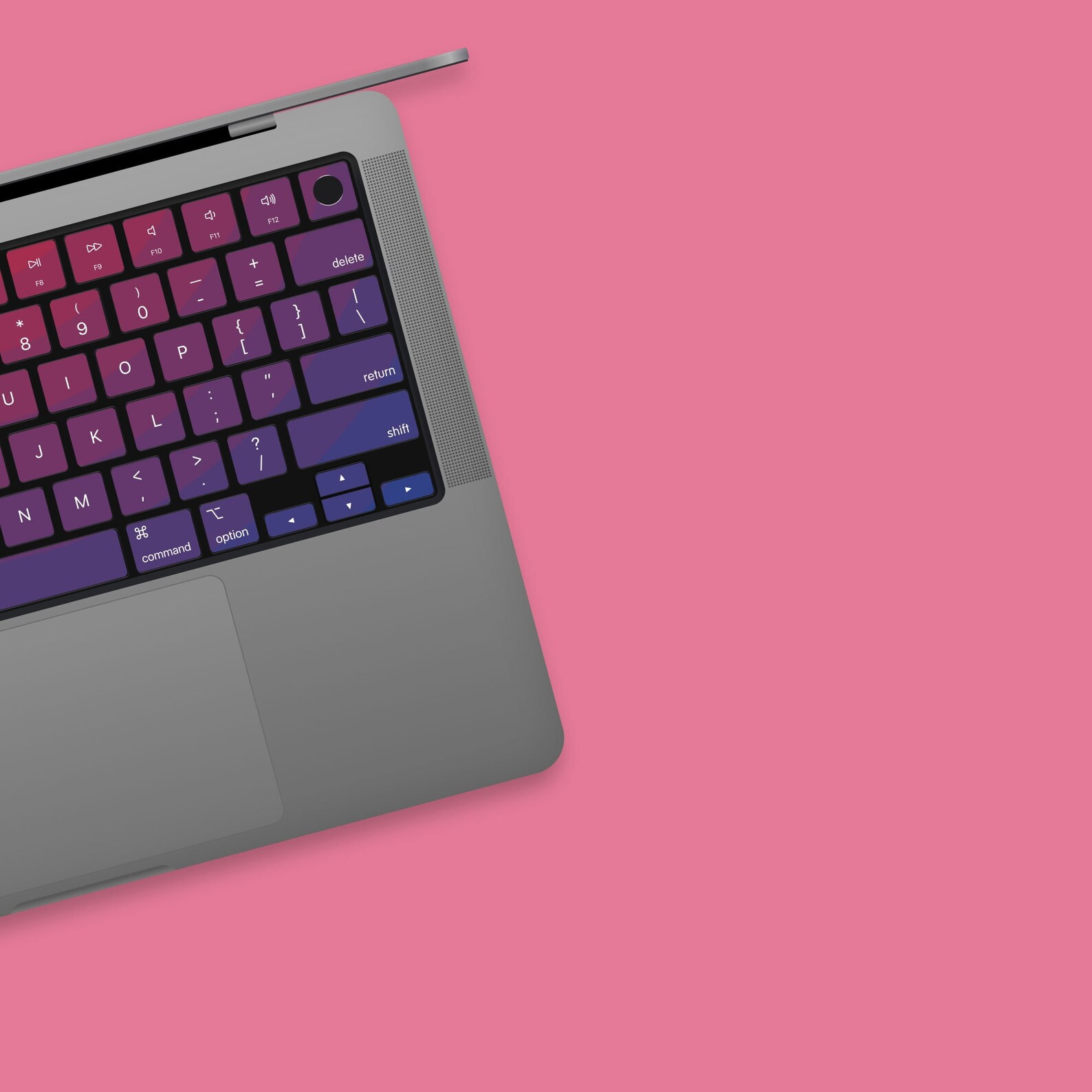 Purple Gradient Individual Keys Stickers for MacBook Chic Violet Fusion ...