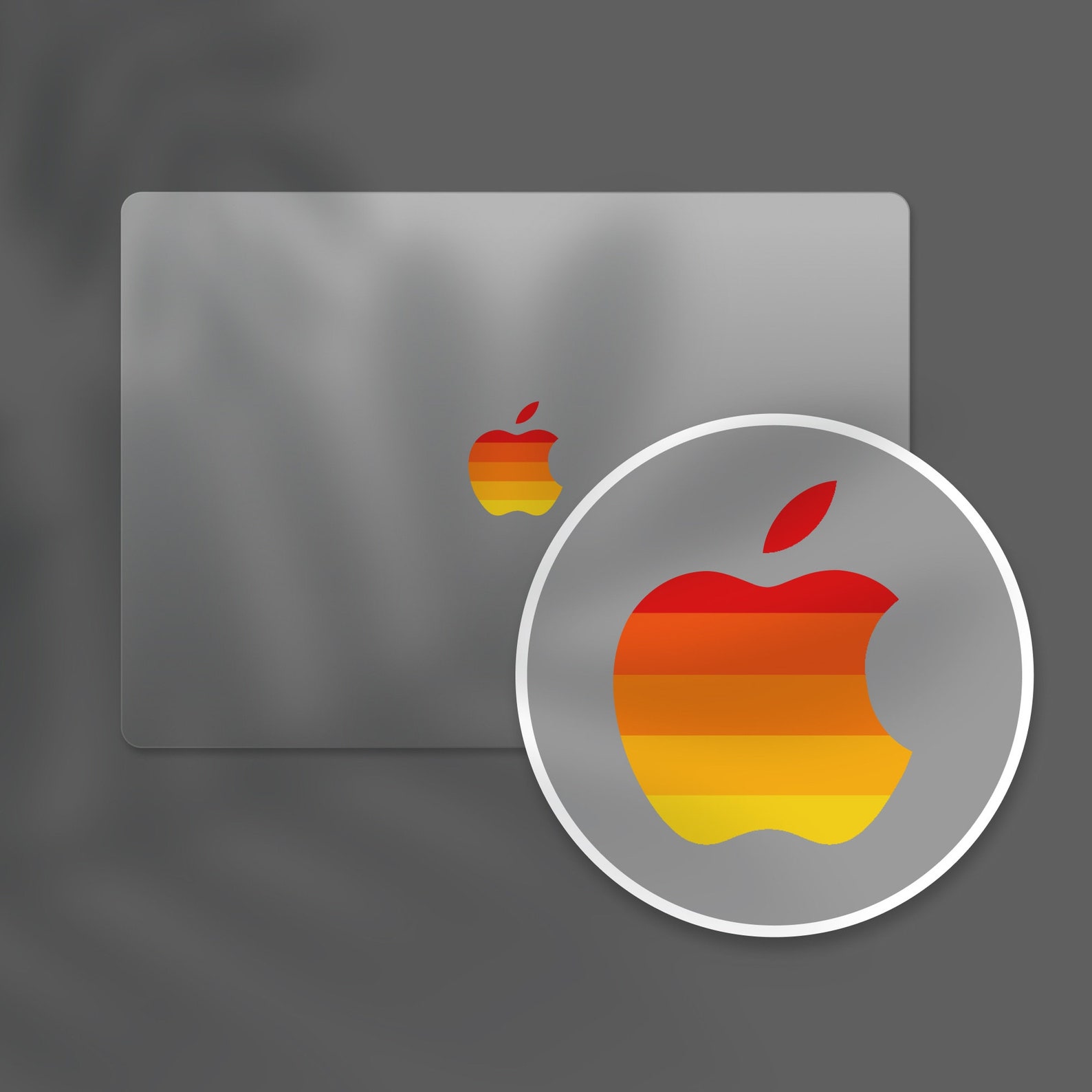 Vintage Spectrum Apple Logo Sticker for MacBook | Vintage Colorful ...