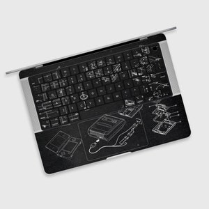 Gaming Gear Dissection Retro Tech Blueprint MacBook Skin | Classic ...