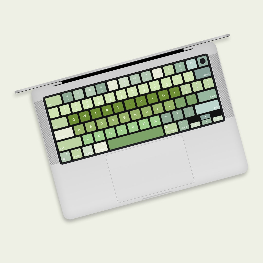 Green Gradient MacBook Keyboard Sticker Spring Vibes MacBook Air ...