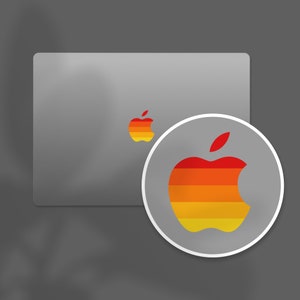 Vintage Spectrum Apple Logo Sticker for MacBook | Vintage Colorful ...