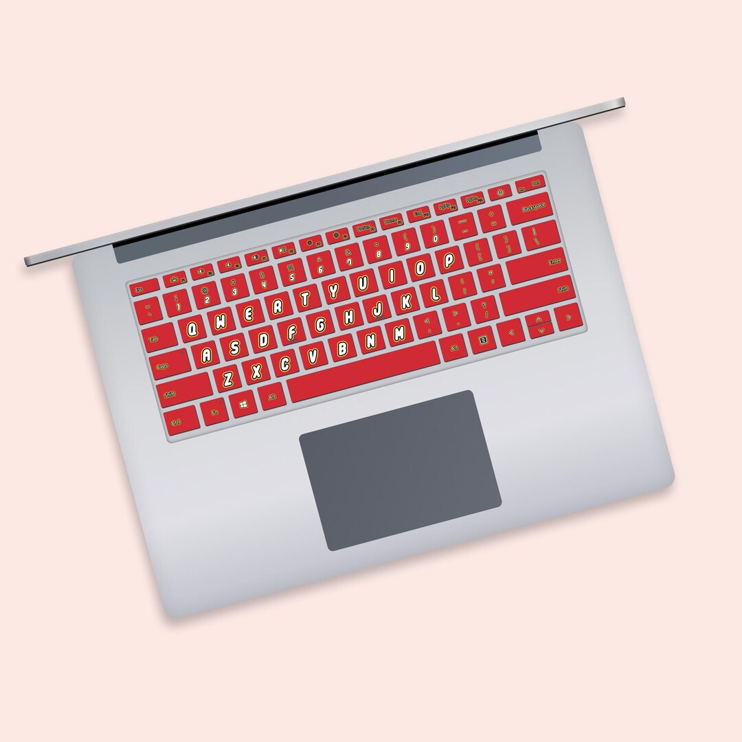 Red Yellow Contrast Keyboard Stickers for Surface Laptop | Retro Tech ...