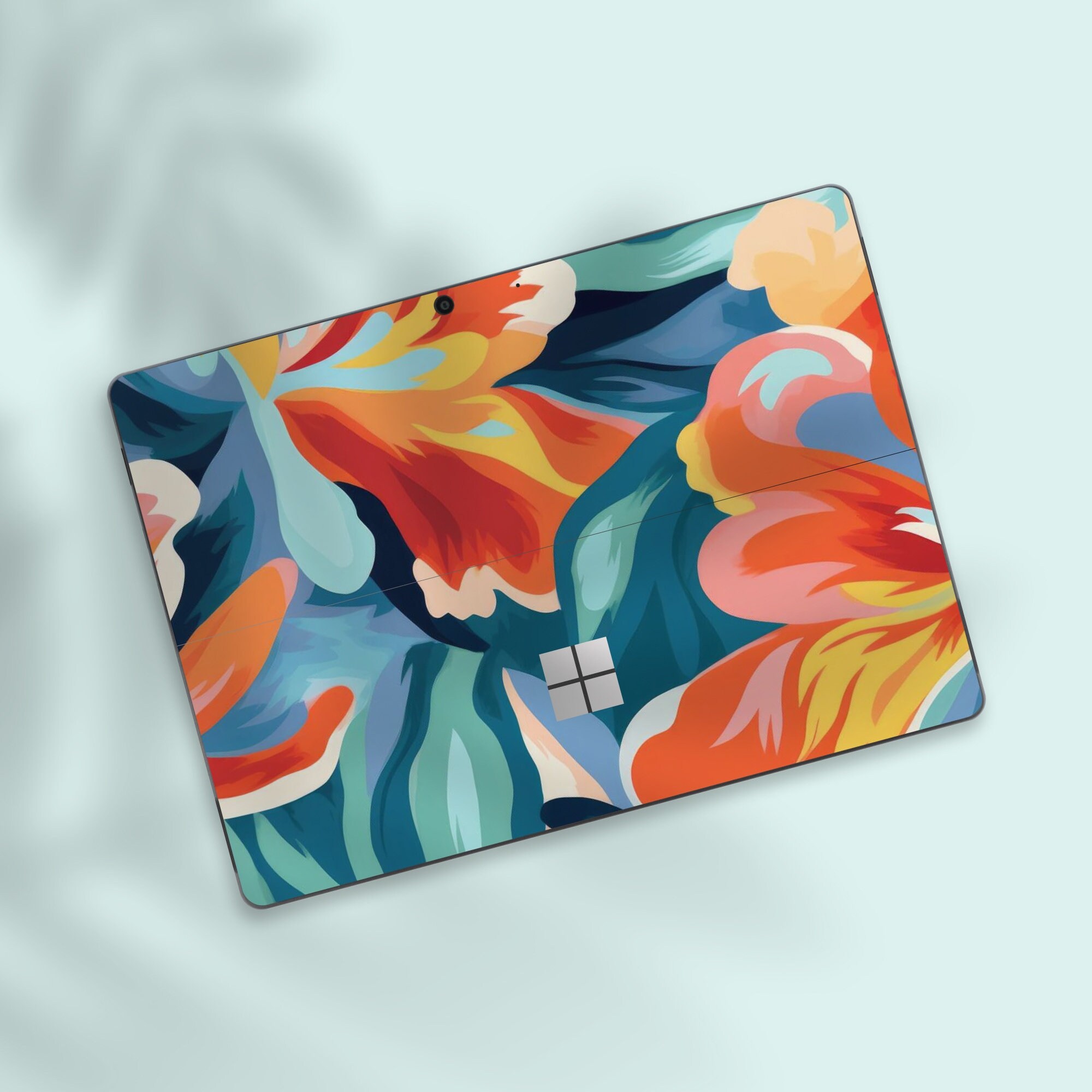 Vibrant Floral Design Surface Pro Skin | Bright Colorful Art Surface ...