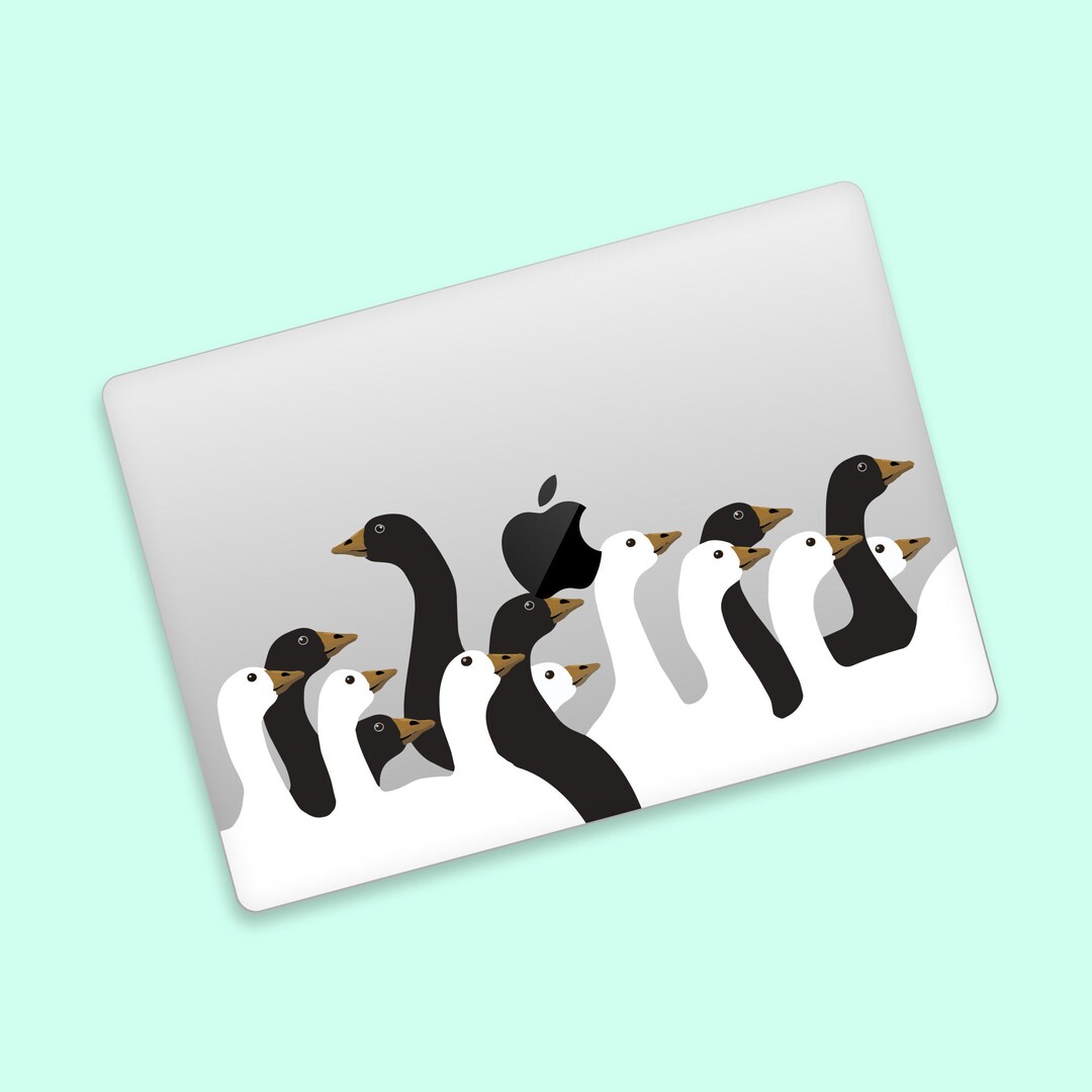 Goose Procession MacBook Clear Skin | Playful Geese Pattern MacBook ...